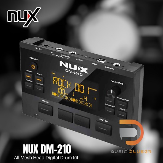 กลองไฟฟ้า NUX DM-210 All Mesh Head Digital Drum Kit